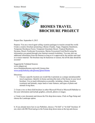 Biome travel guide | DOC