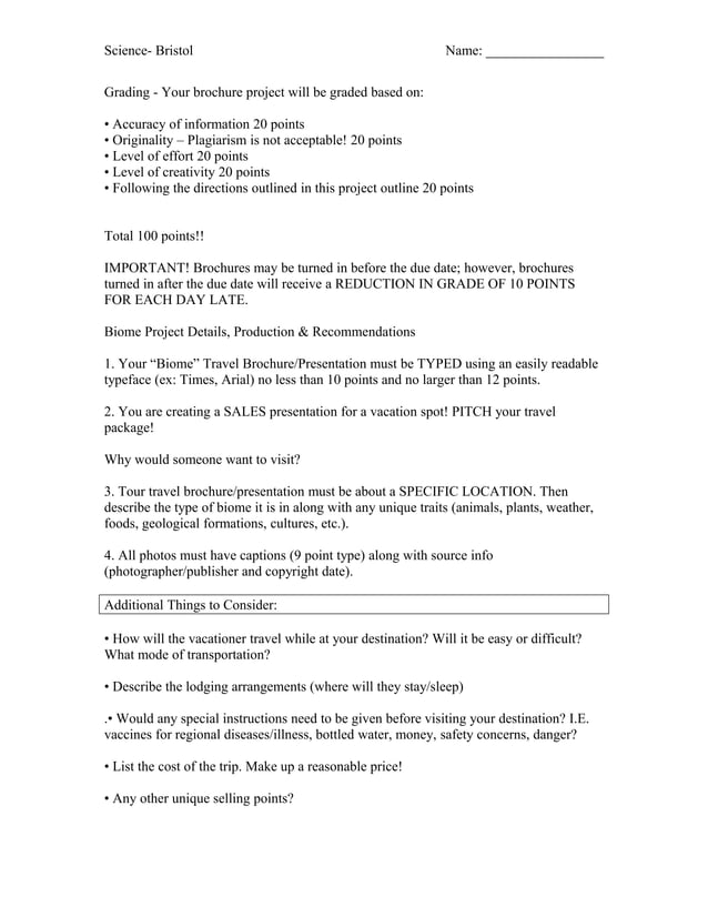 Biome travel guide | DOC