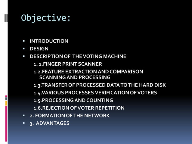 Biometric Voting System | PPTX | Operating Systems | Computer Software ...