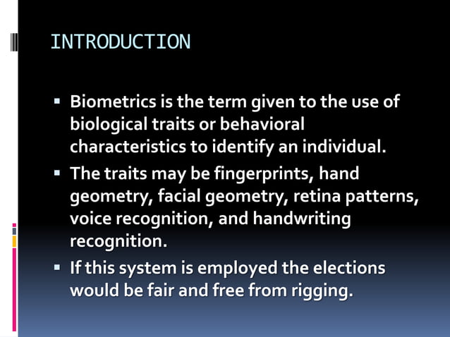 Biometric Voting System | PPTX | Operating Systems | Computer Software ...