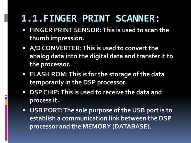 Biometric Voting System Ppt