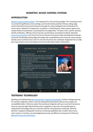 Biometric Access Control System .pdf