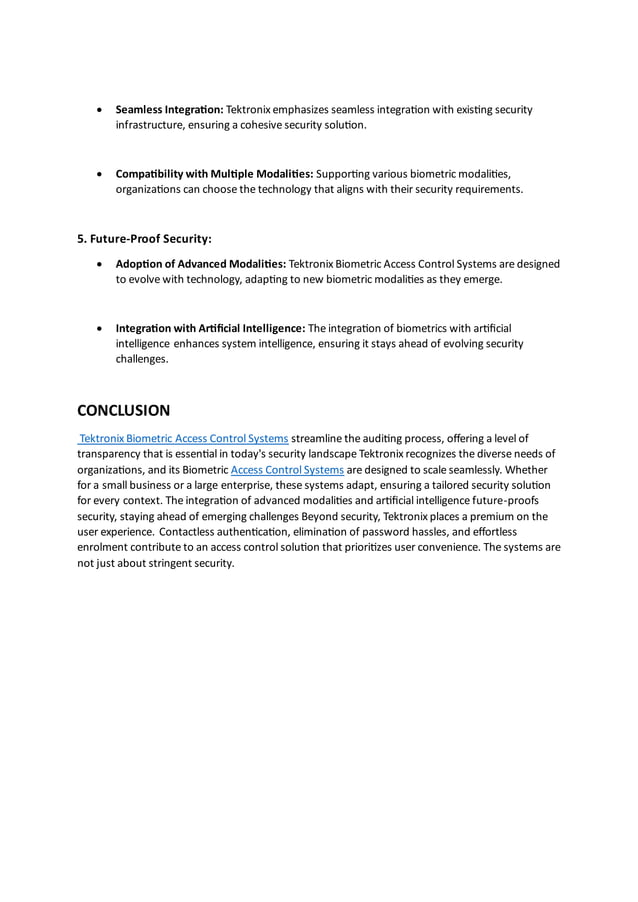 Biometric Access Control System Pdf