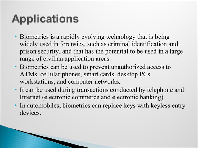 Biometric Security advantages and disadvantages | PPT | Computing ...