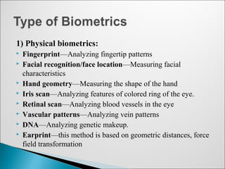 Biometric Security advantages and disadvantages | PPT