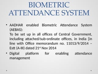 Information about Biometric Attendance System | PPTX