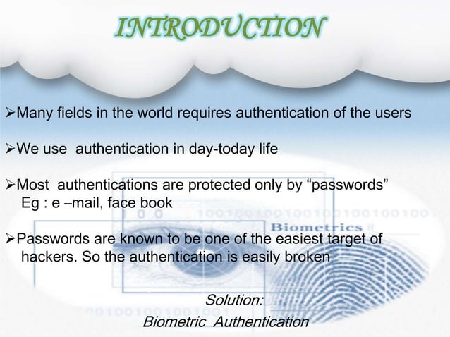 Biometric authentication | PPT