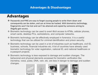 Biometric authentication | PPTX