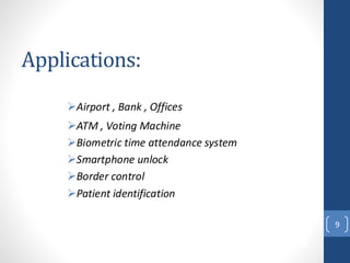 biometric authentication in embedded system | PPT