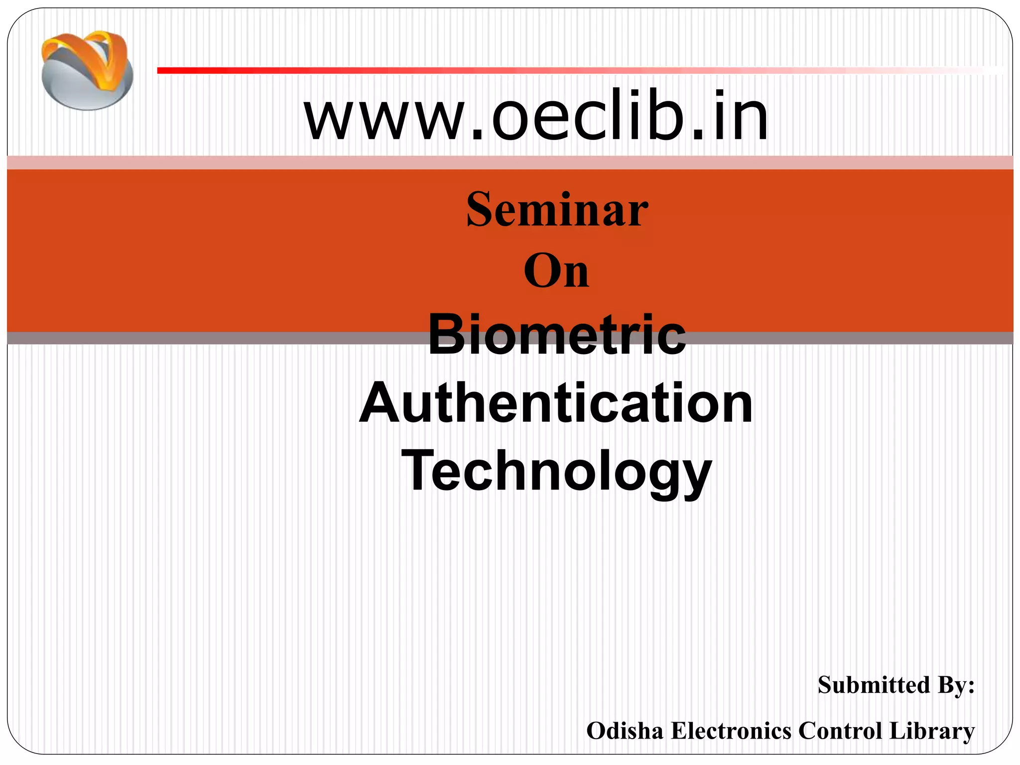 Biometric Authentication Ppt Pptx Technology And Computing