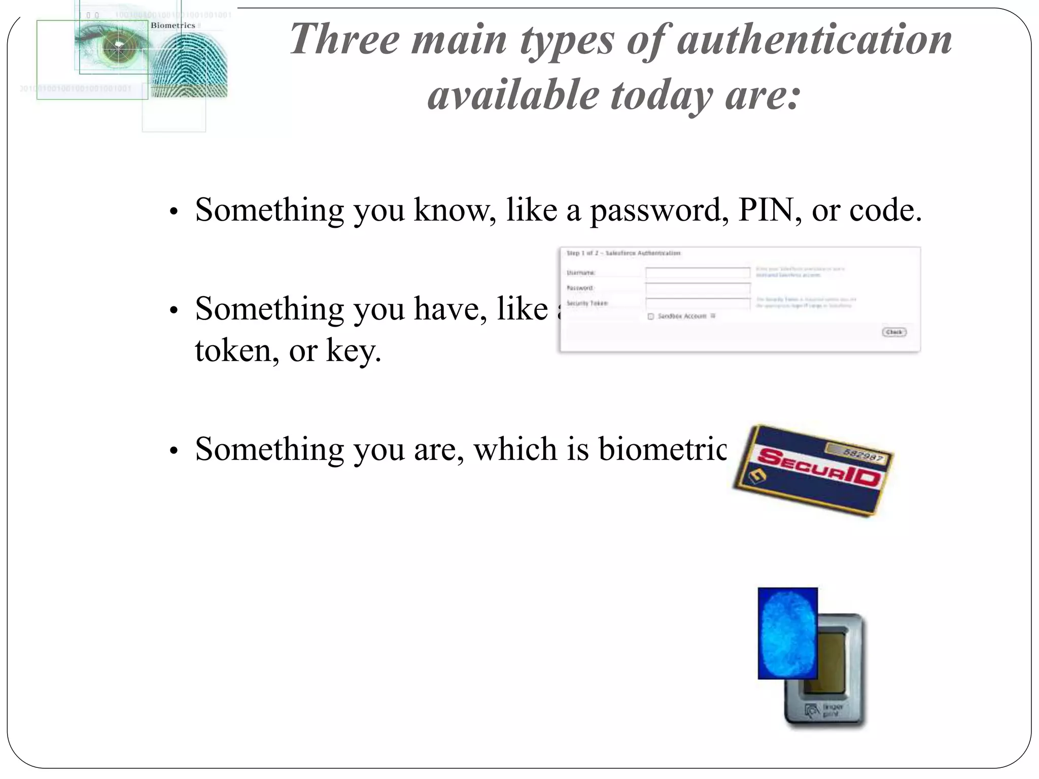 Biometric Authentication Ppt Pptx Technology And Computing