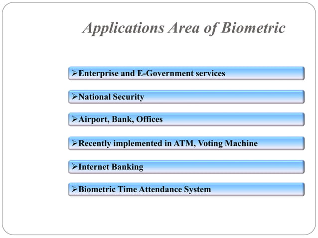 Biometric Authentication PPT | PPTX | Technology & Computing