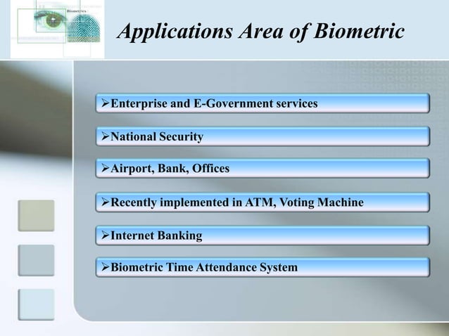 Biometric authentication ppt by navin 6 feb | PPTX | Technology & Computing