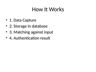Biometric Authentication Presentation Pptx