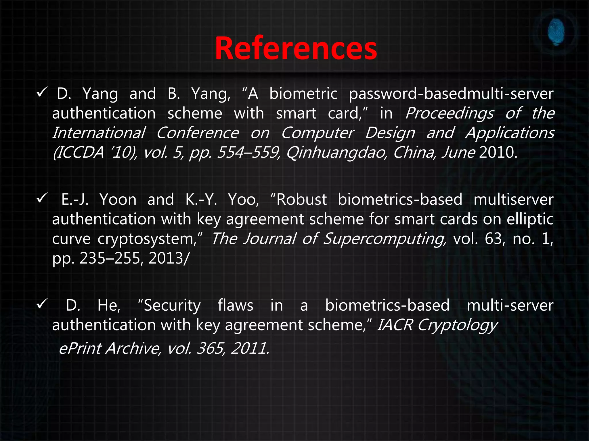 Biometric authentication reiew | PPTX
