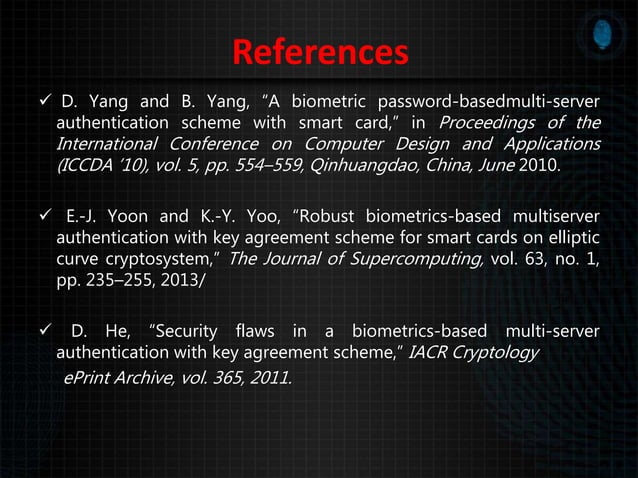 Biometric authentication reiew | PPTX