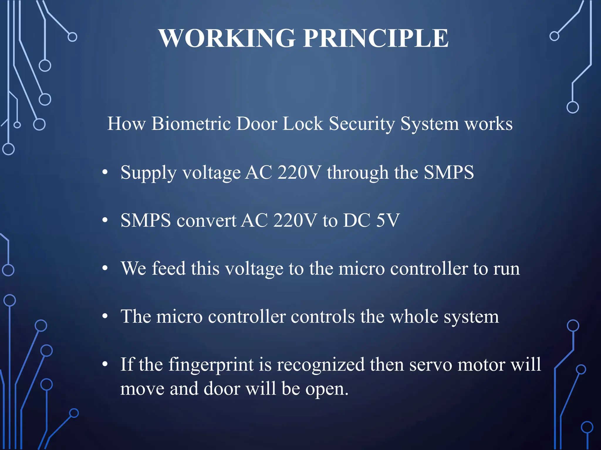 Biometric Door Lock Security System(MID) | PPTX