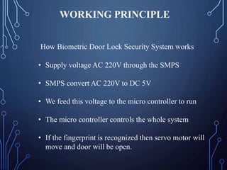 Biometric Door Lock Security System(MID) | PPTX