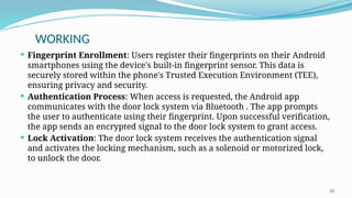 BIOMETRIC DOOR LOCK USING ANDROID.pptx