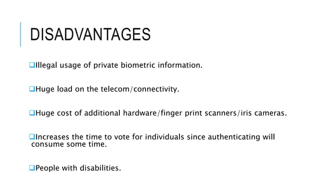 Biometric Voting System Pptx Technology And Computing