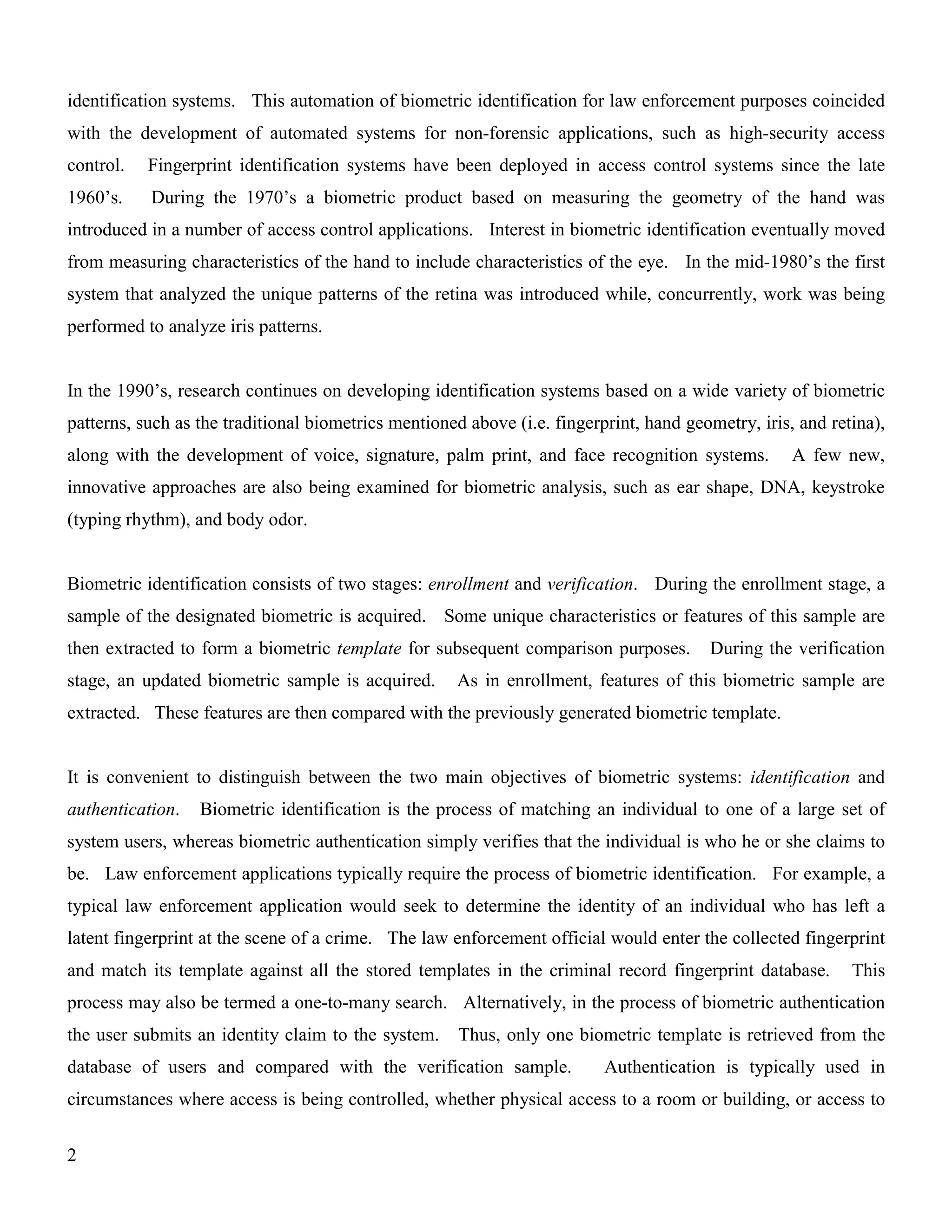 Biometric encryption | PDF