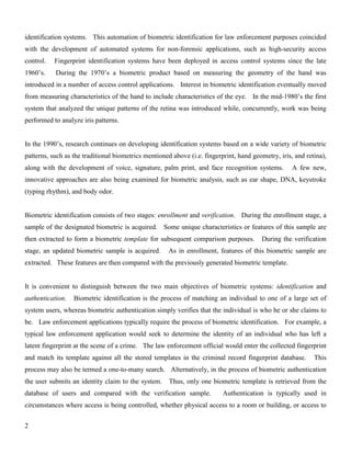 Biometric encryption | PDF