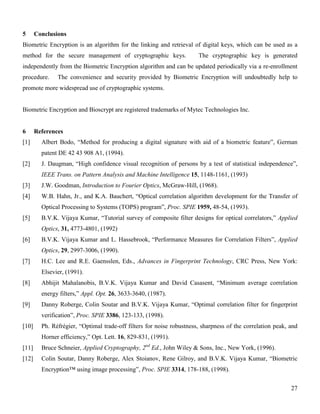 Biometric encryption | PDF