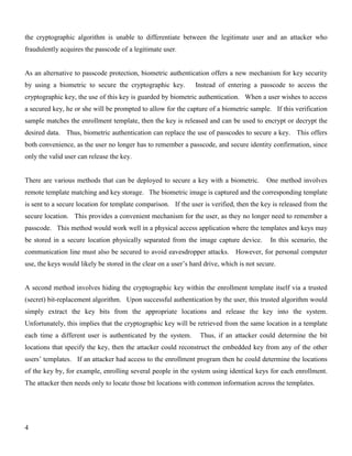 Biometric encryption | PDF