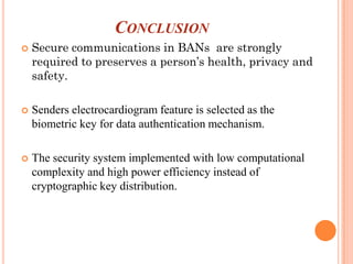 Biometric-based Security for Data Authentication in Wireless Body Area Network(WBAN) | PDF ...