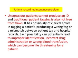 Biometric identification in the healthcare sector | PPTX