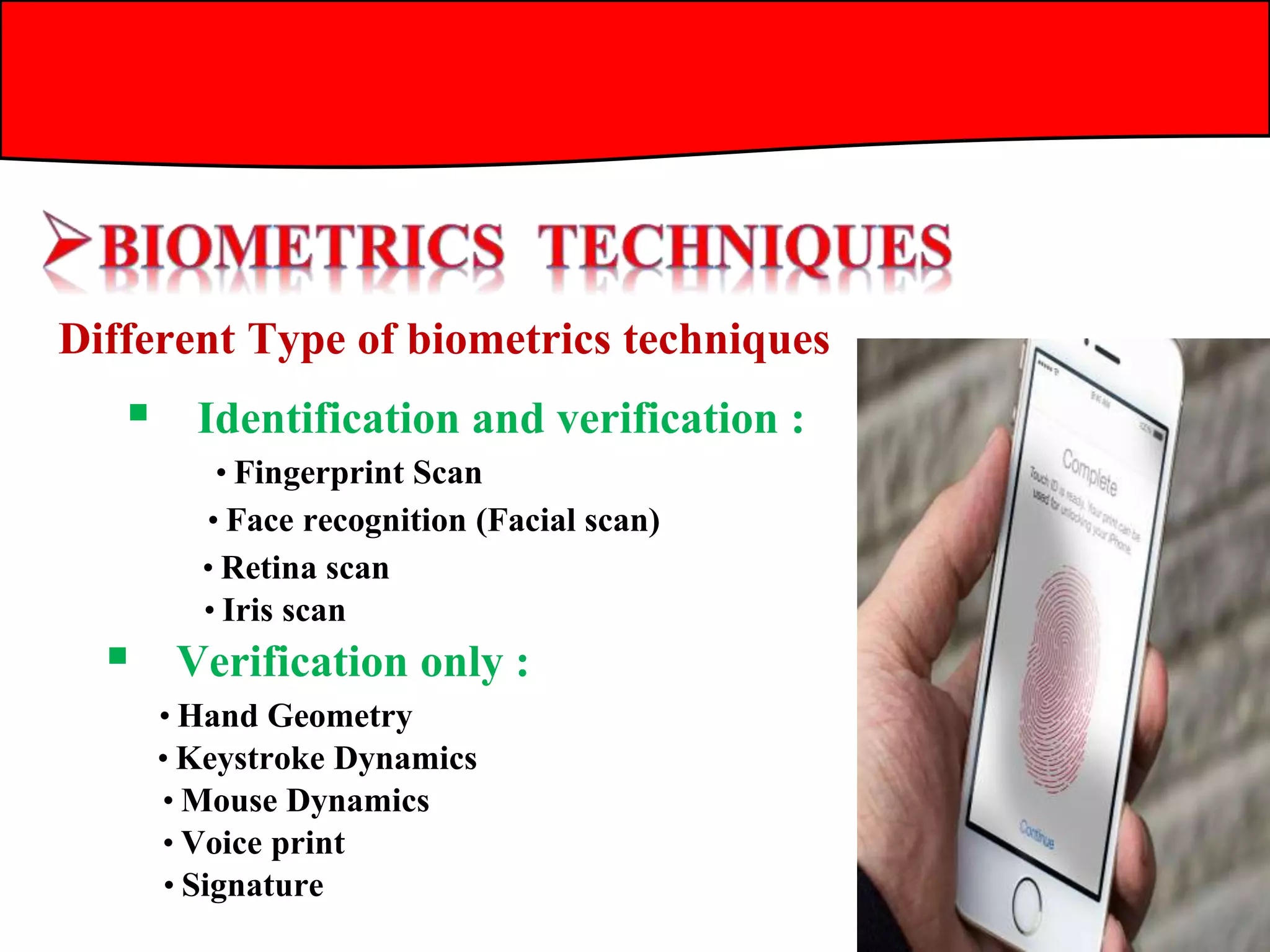 Biometric of technology.ppt | Technology & Computing