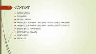 Biometric presentation attack detection | PPT