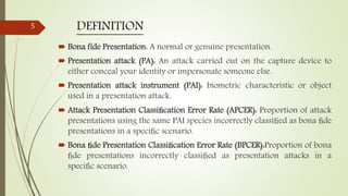 Biometric presentation attack detection | PPT