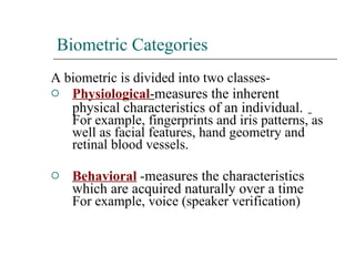 Biometrics | PPT