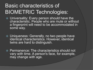 Biometrics | PPTX