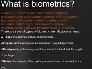 Biometrics | PPT