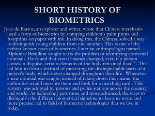 Biometrics | PPT