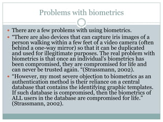 Biometrics | PPT | Free Download