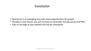 Biometrics | PPTX
