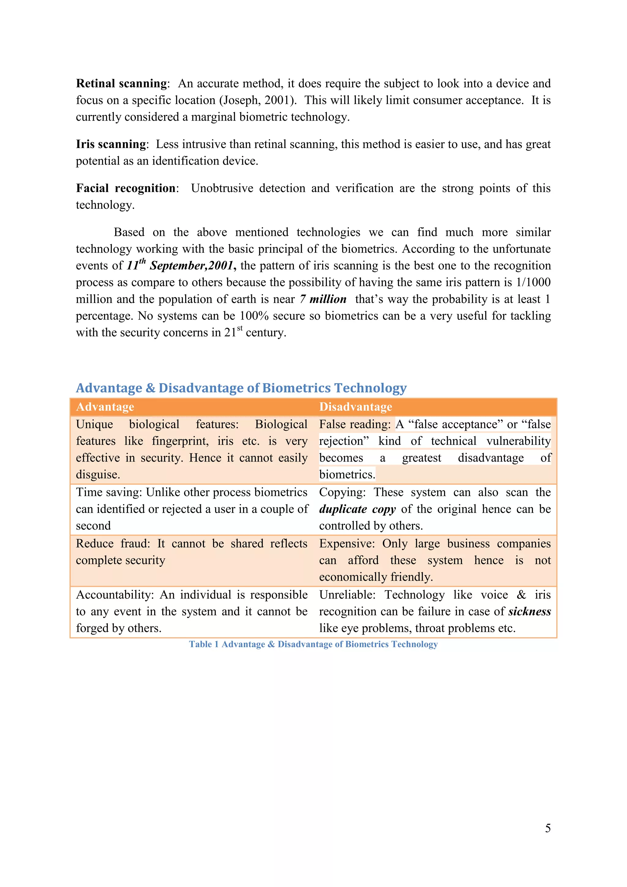Introduction of Biometrics | PDF | Computer Software and Applications ...