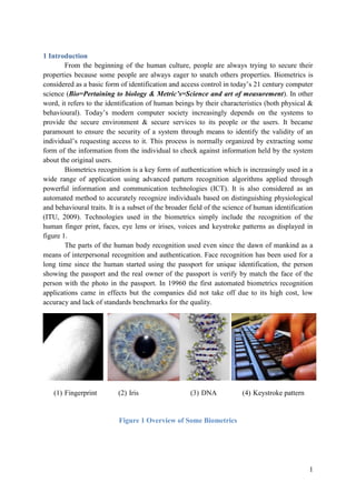 Introduction of Biometrics | PDF