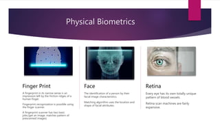 Biometrics | PPTX | Technology & Computing