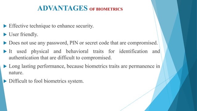 Biometrics | PPTX | Consumer Electronics | Technology & Computing