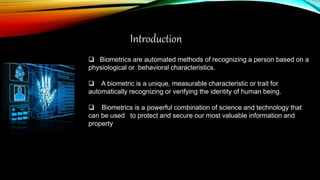 Biometrics Report ppt | PPT