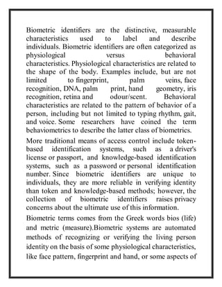 Biometrics | DOCX