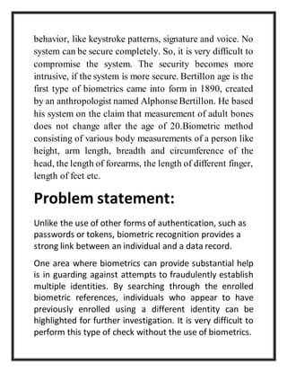 Biometrics | DOCX