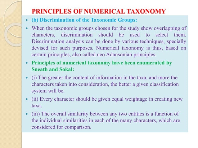 Numerical Taxonomy & Biometrics.pdf | Biological Sciences | Science