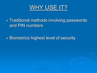 biometrics-ppt pdf | PPT