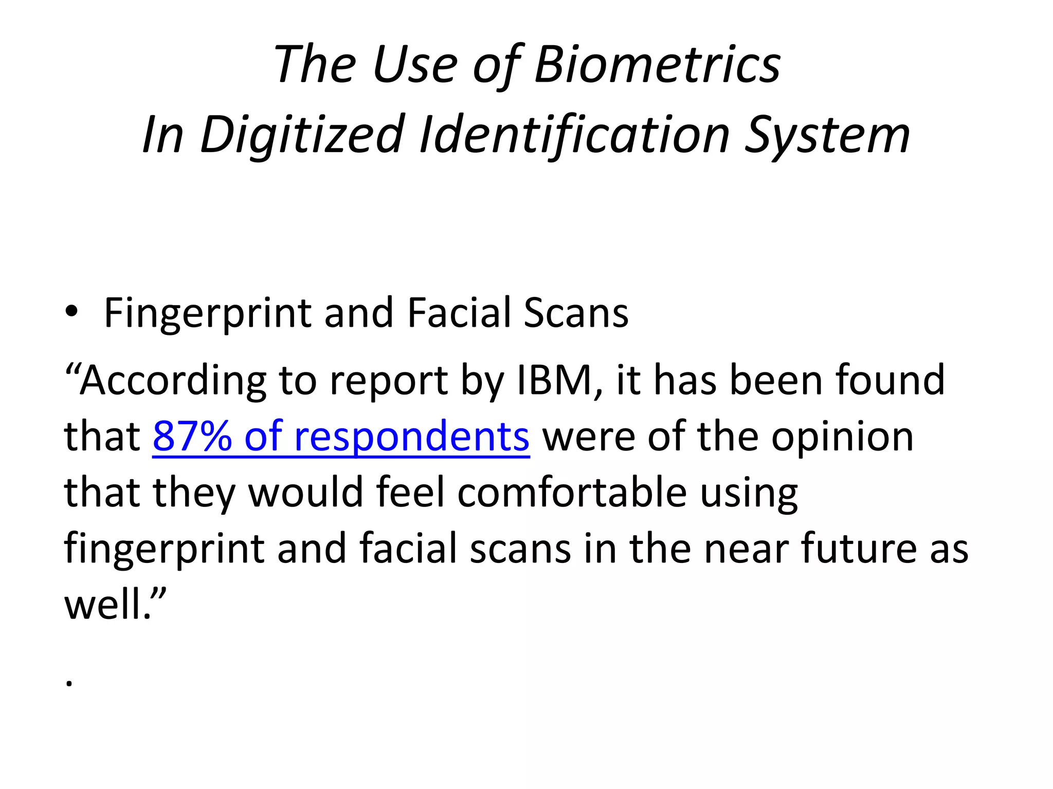 Biometrics and Identity management | PPTX