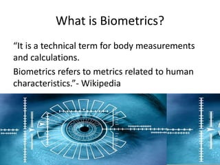 Biometrics and Identity management | PPT